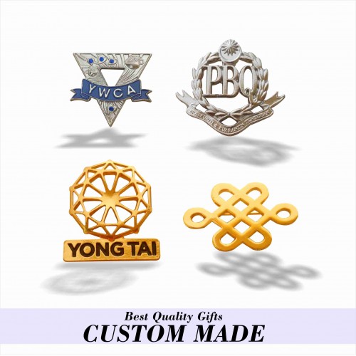 Collar Pin - 3D effect , enamel color , stone