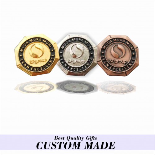 Collar Pin - 3D effect , enamel color , corporate logo