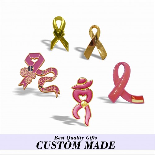 Awareness pins , cancer pins , ribbon pins